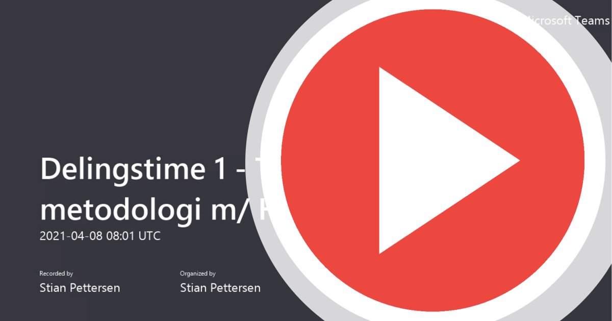 Time 1: TU prog. og Metodologi / Norsk Toppfotball